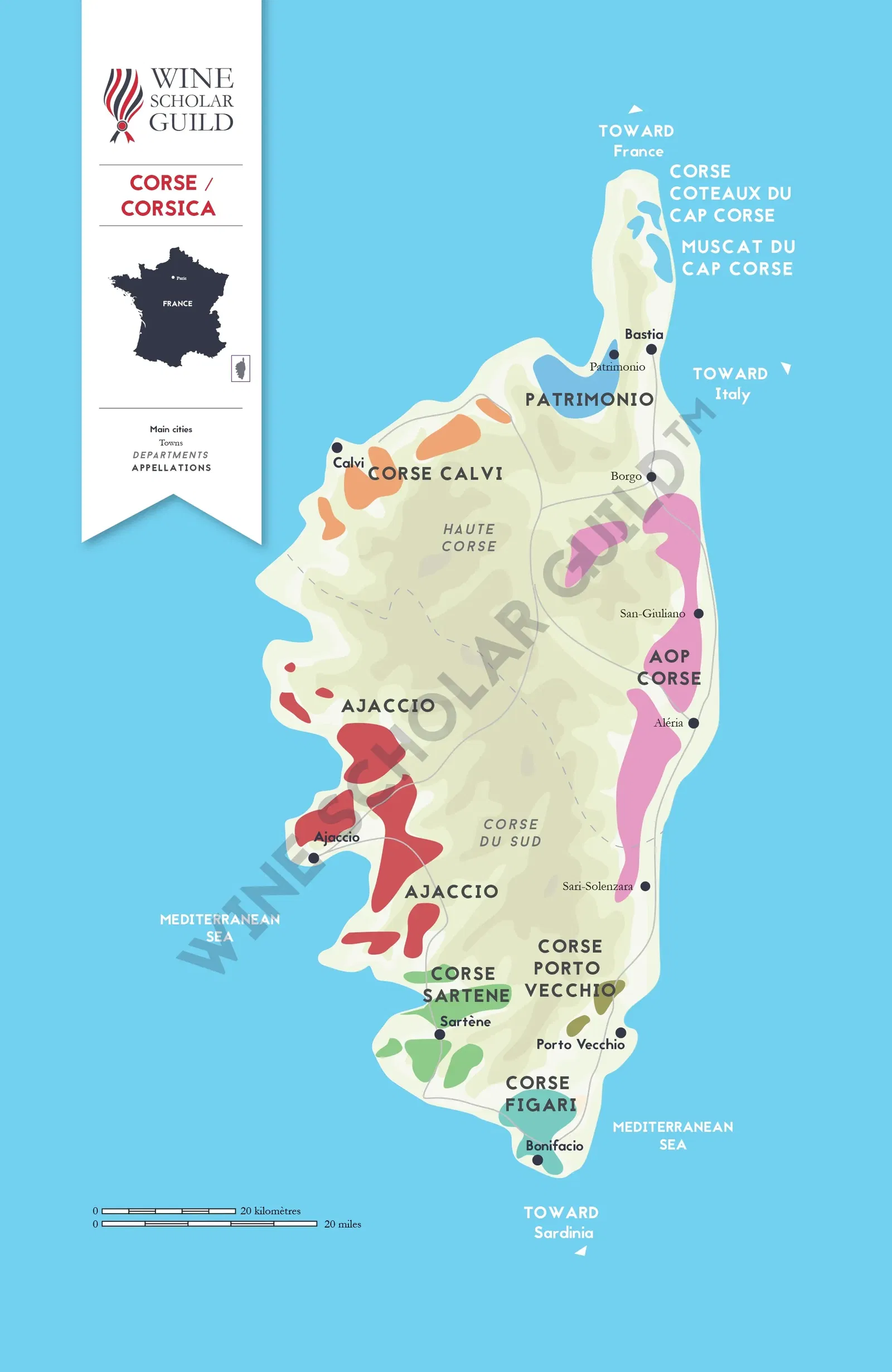 Corsica Wine Map