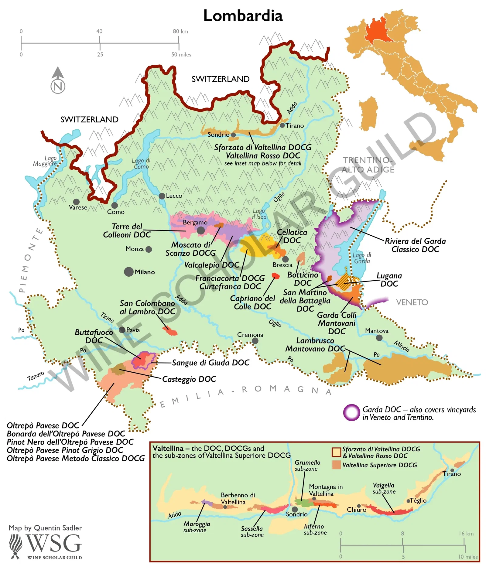 Lombardia Wine Map