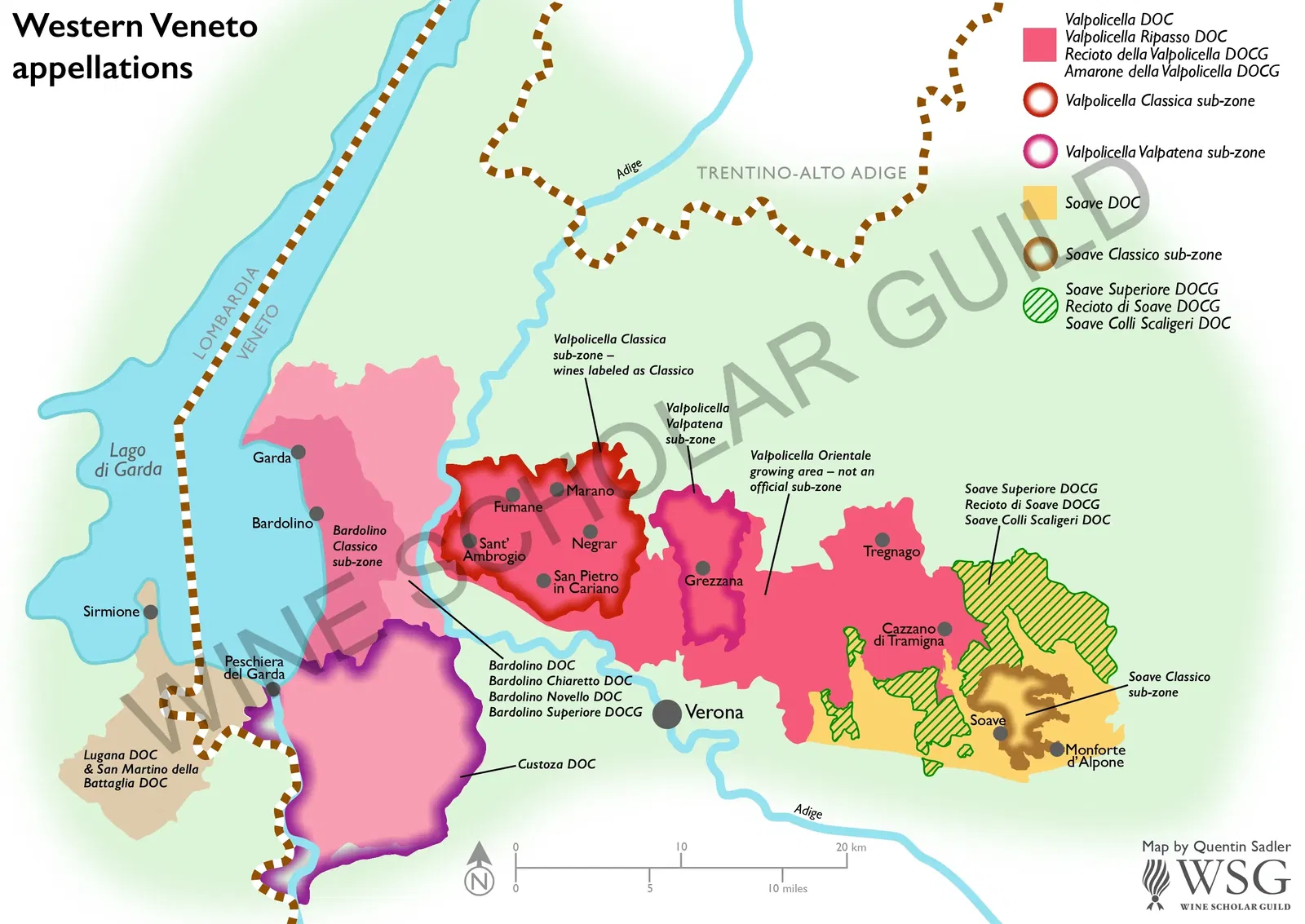 Western Veneto Appellations Wine Map